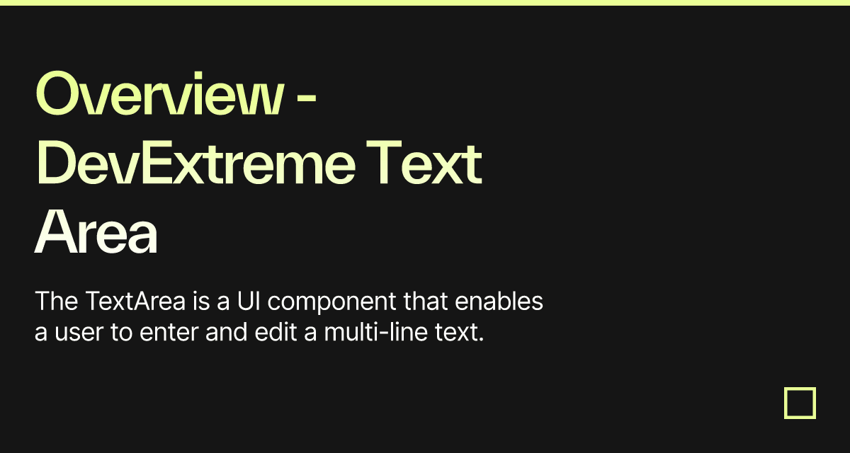 Overview - DevExtreme Text Area - Codesandbox
