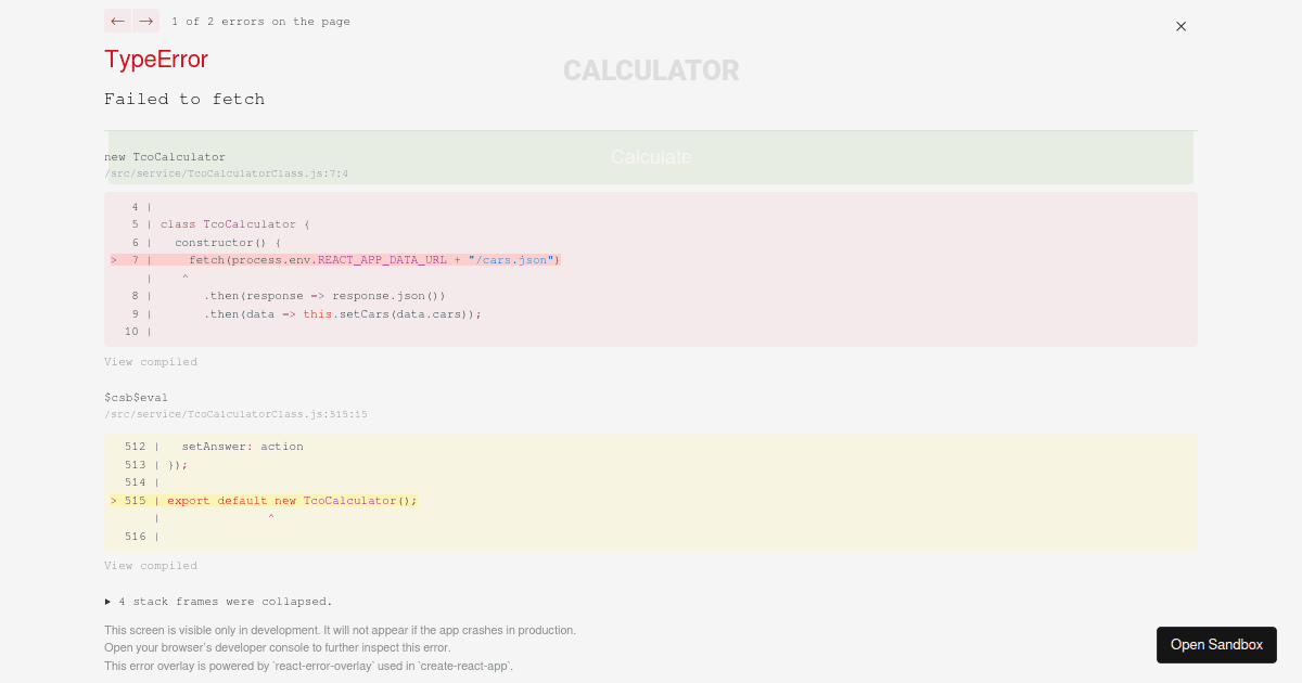tco-calculator - Codesandbox