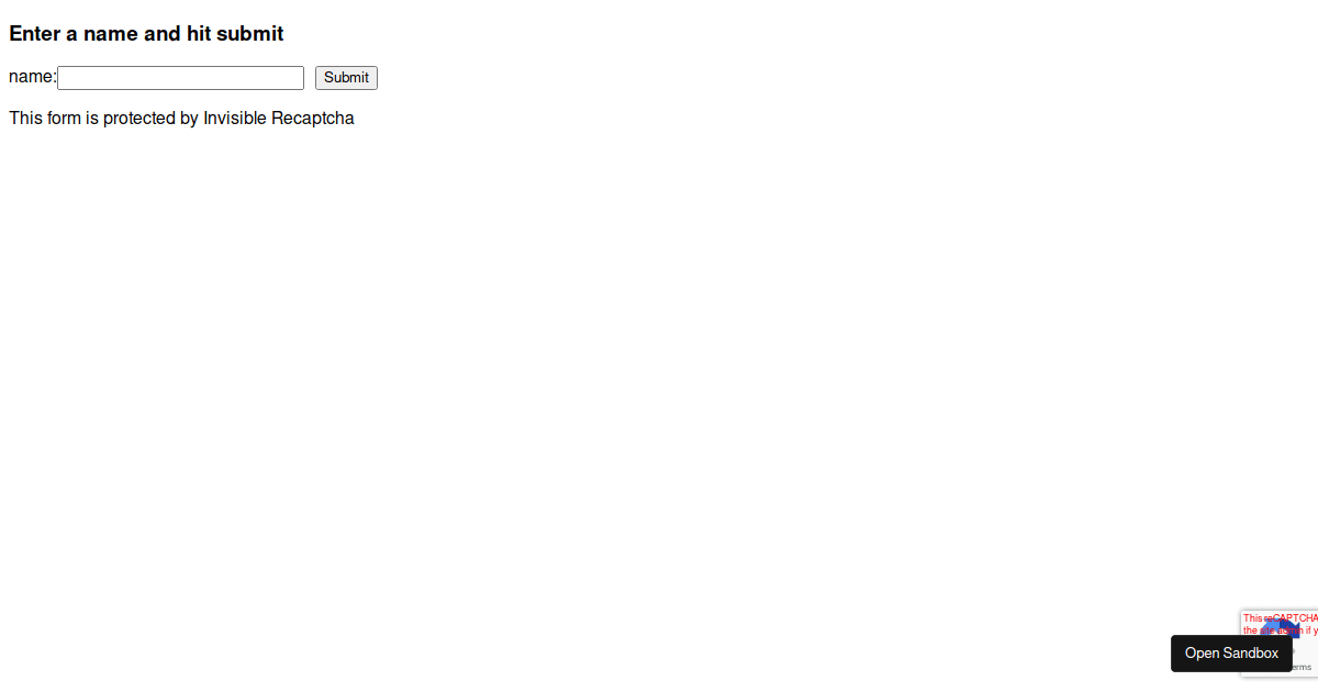 Userecaptcha Example Checkbox Forked Codesandbox