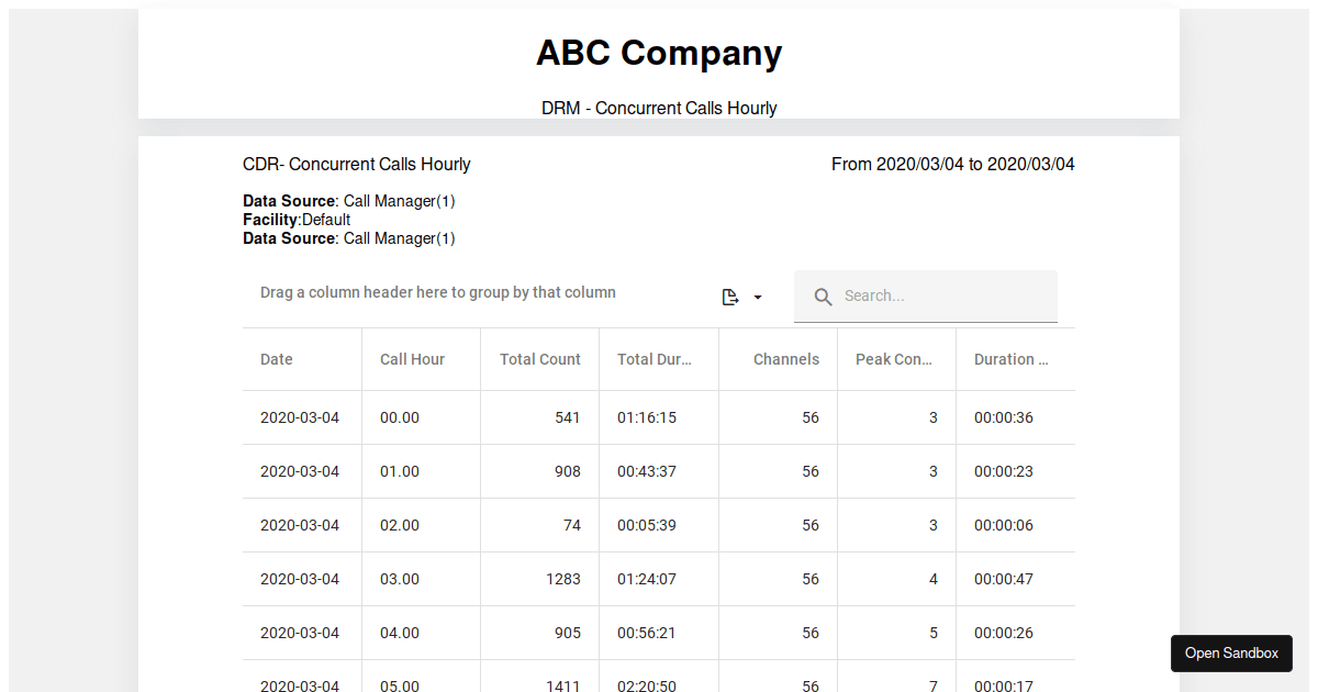 ISI Report Module POC - Codesandbox