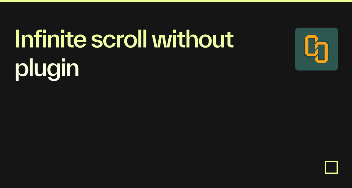 Infinite Scroll Without Plugin Codesandbox 