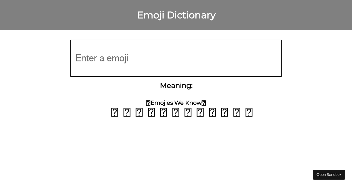 emoji-dictionary - Codesandbox