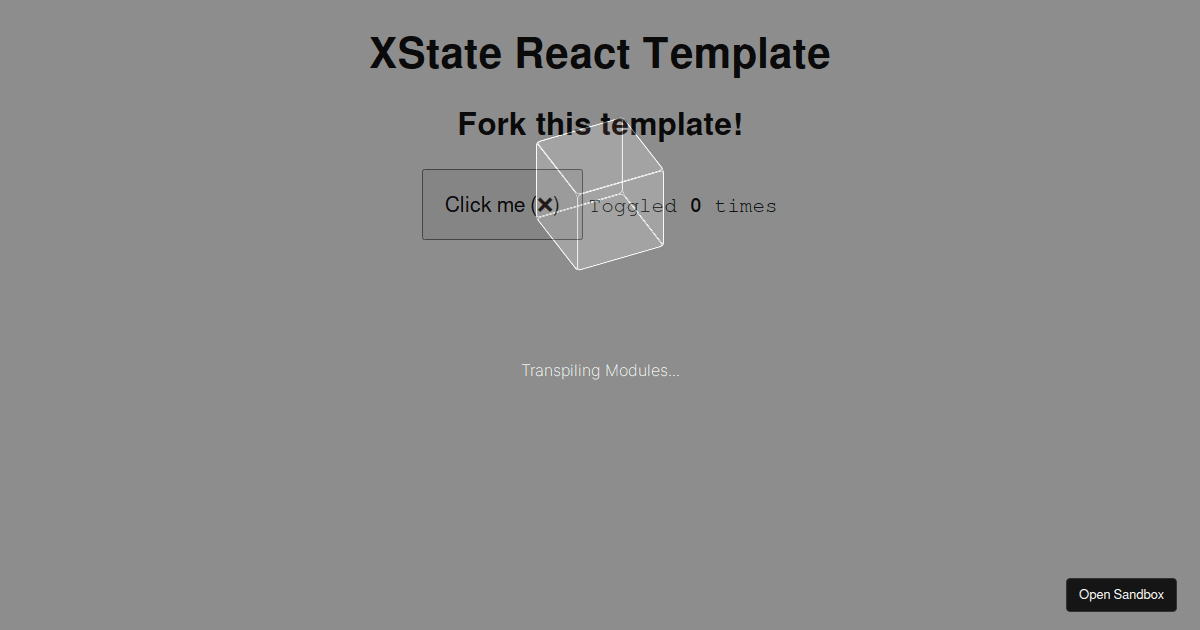 XState React Template - Codesandbox