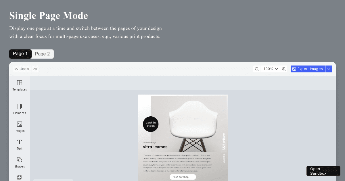 Showcase Github Codesandbox