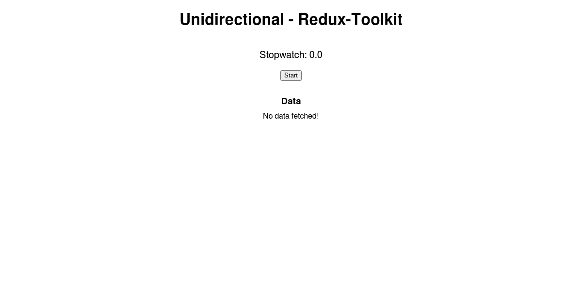 Unidirectional Redux Toolkit Codesandbox