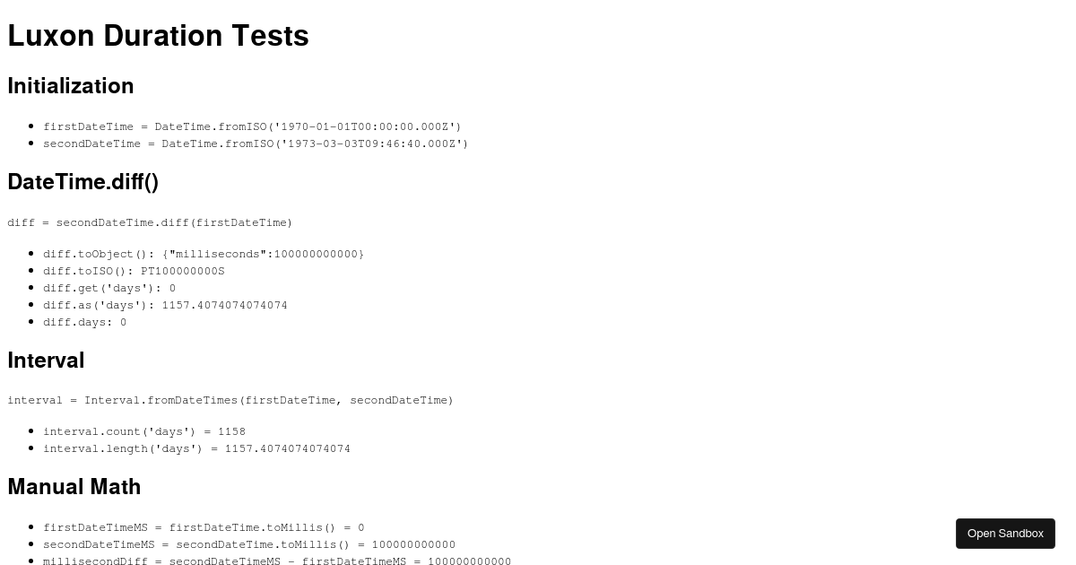 Luxon Date Range Test - Codesandbox