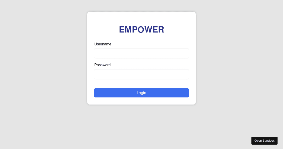 Login Page - Codesandbox