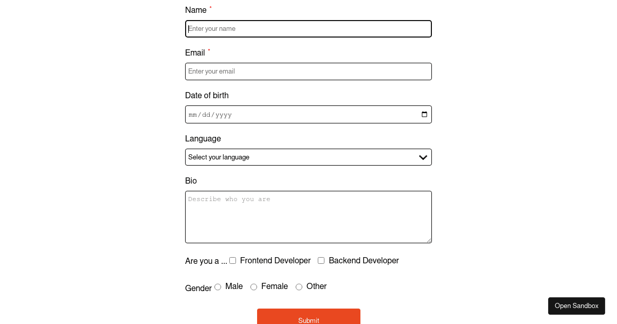 aven-form - Codesandbox