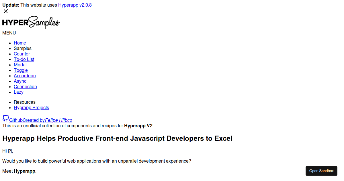tahins/hypersamples - Codesandbox