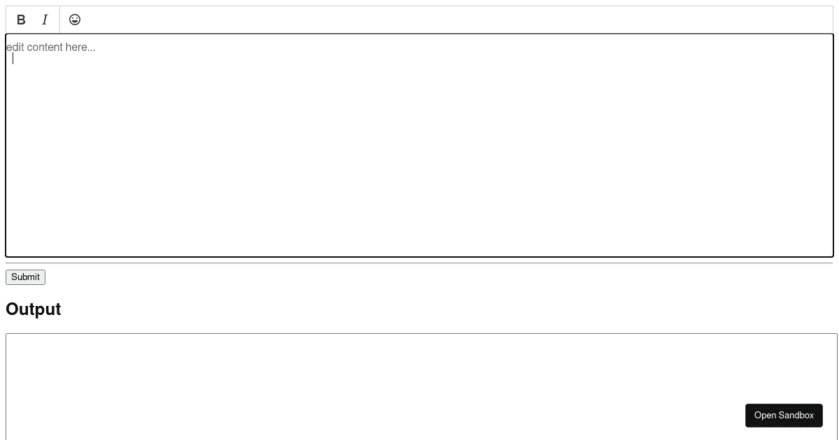React Tinymce Emoji Overlay Forked Codesandbox