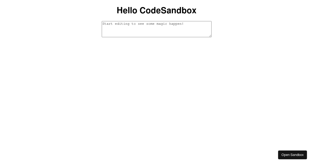 shift-enter - Codesandbox