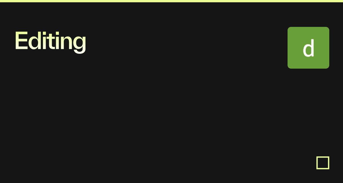 Editing - Codesandbox