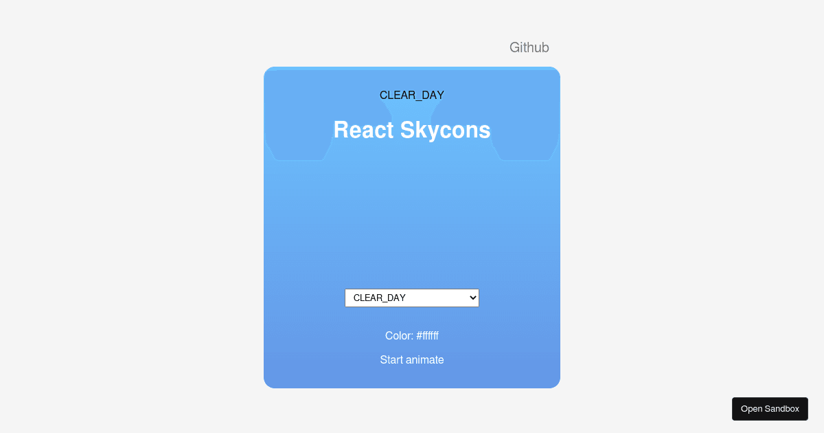 React Skycons Demo Forked Codesandbox