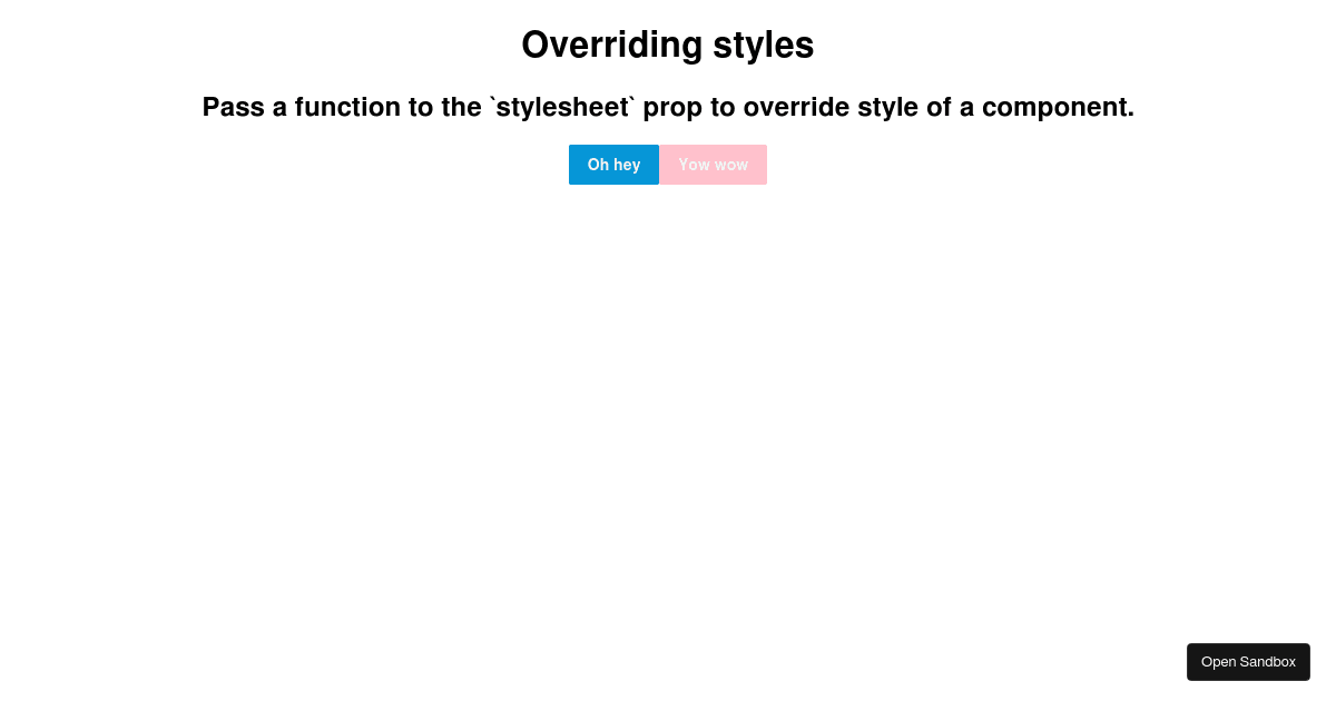 Overriding styles - Codesandbox
