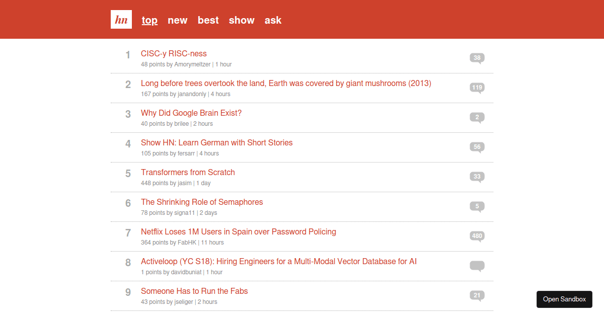 solid-hacker-news - Codesandbox