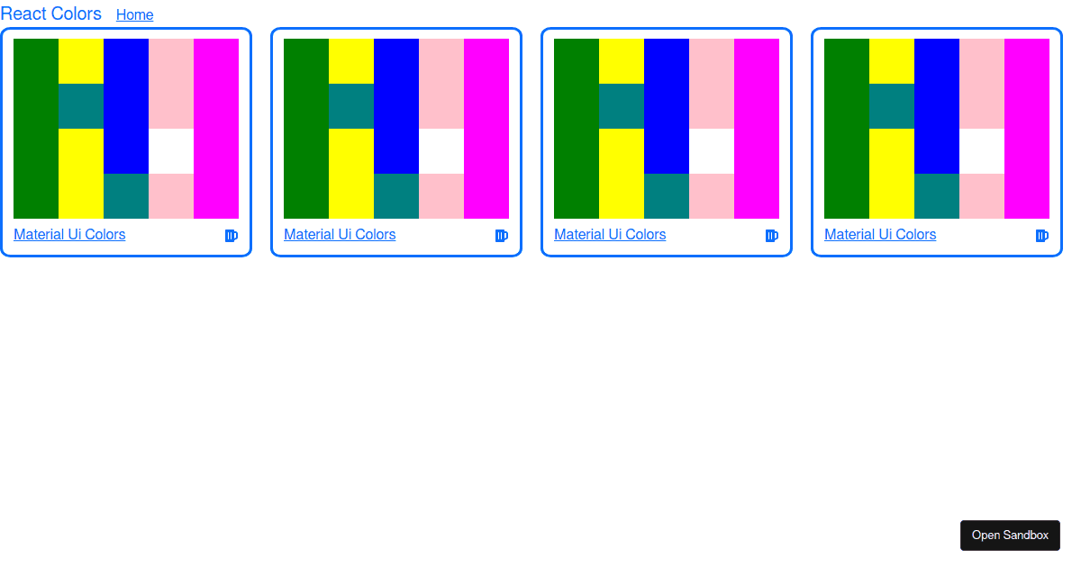 React Colors Codesandbox