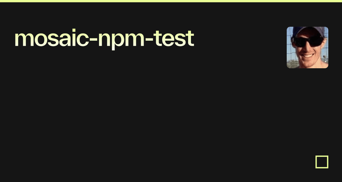 mosaic-npm-test - Codesandbox