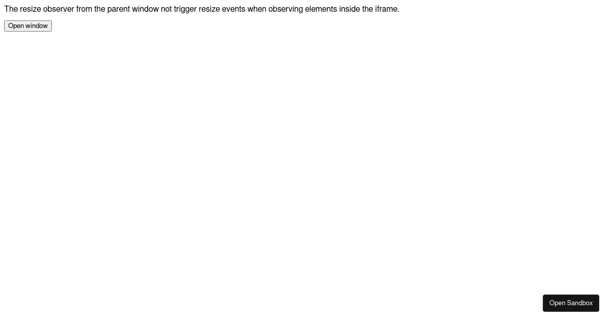 resizeobserver-child-window - Codesandbox resizeobserver-child-window - Codesandbox