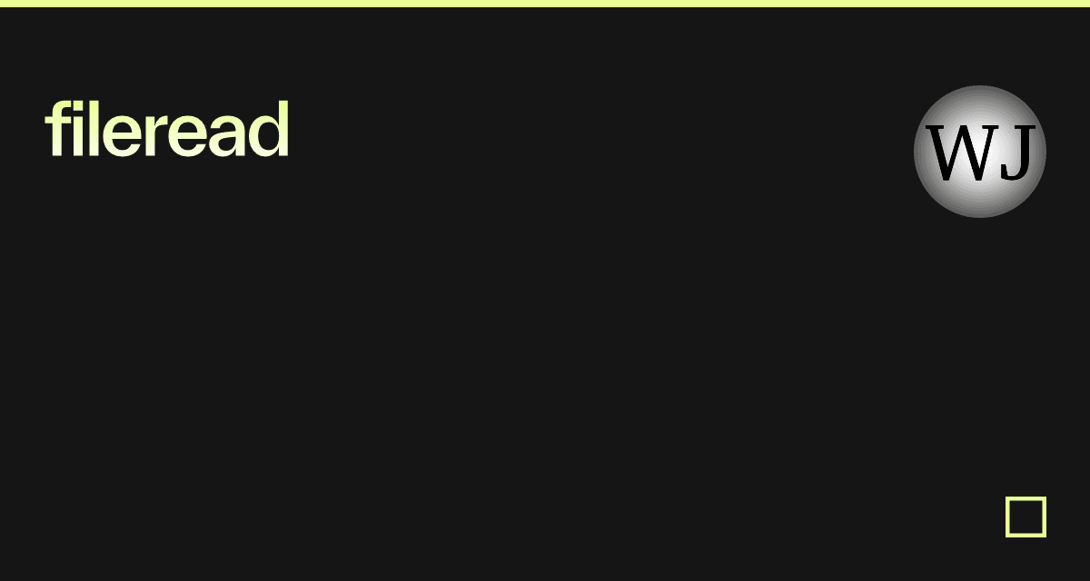 fileread - Codesandbox