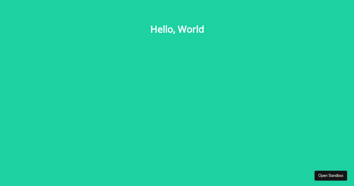 Html Css Js Hello World Codesandbox