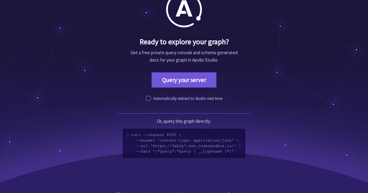 Apollo Server - Codesandbox