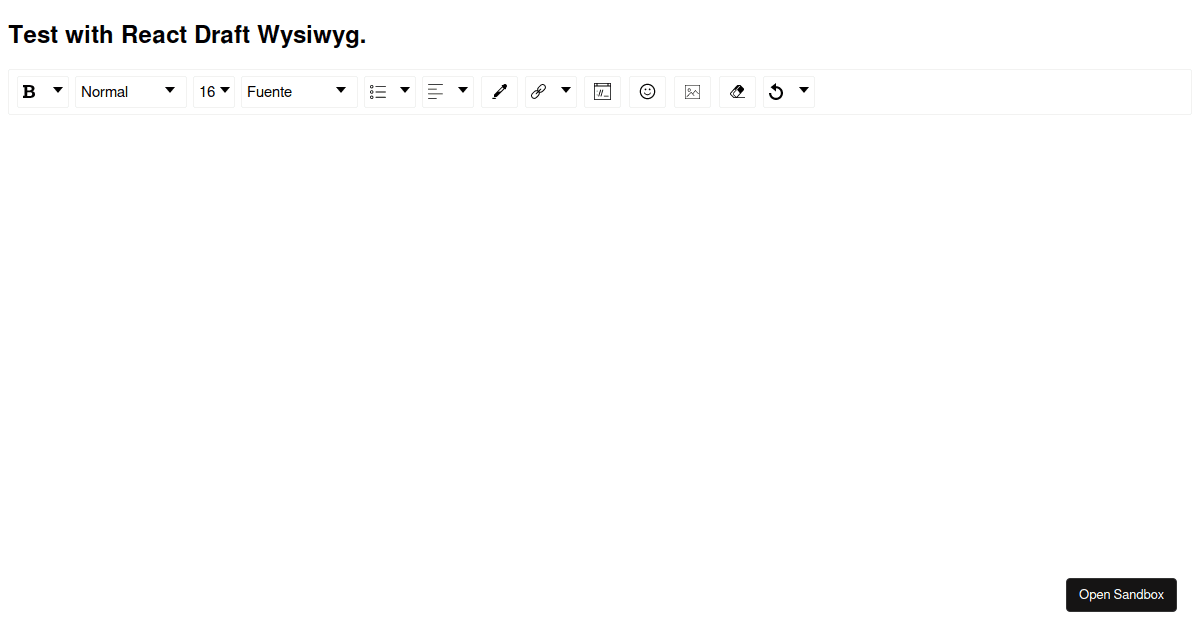 React Draft Wysiwyg Editor Codesandbox