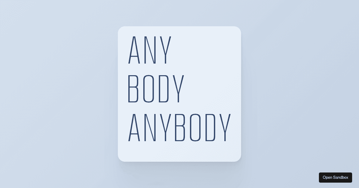 Variable Font Weight using Cursor Position - Codesandbox