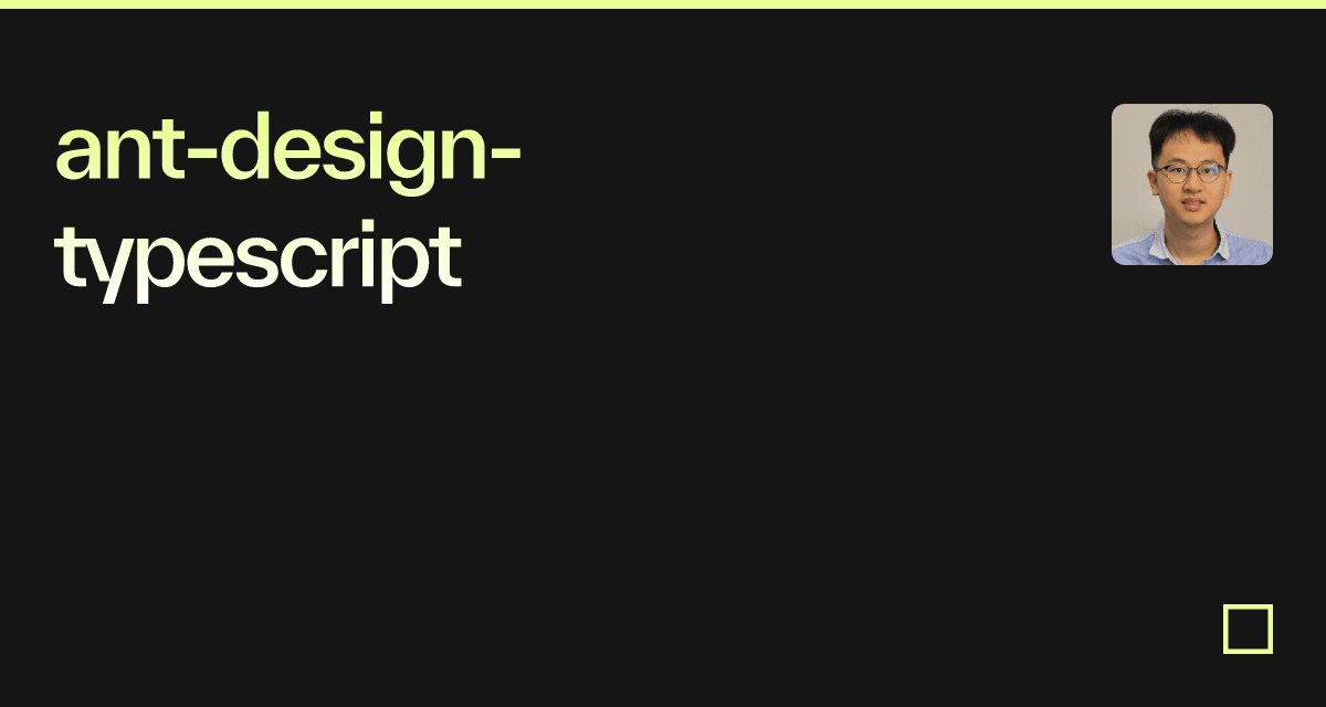 Ant Design Typescript Codesandbox 4726
