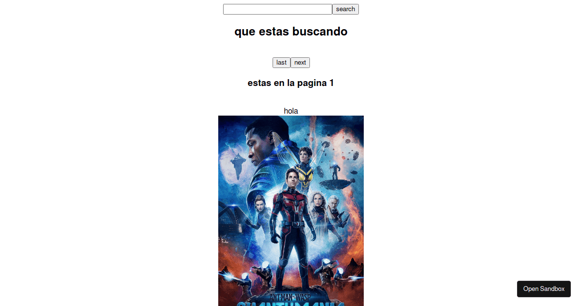 peliculas api - Codesandbox