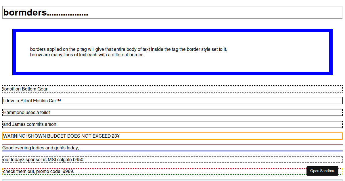 BORDERS AZEMAK - Codesandbox