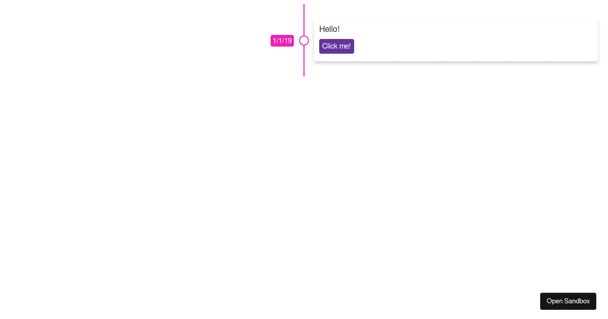 React Timeline Demo Button Codesandbox