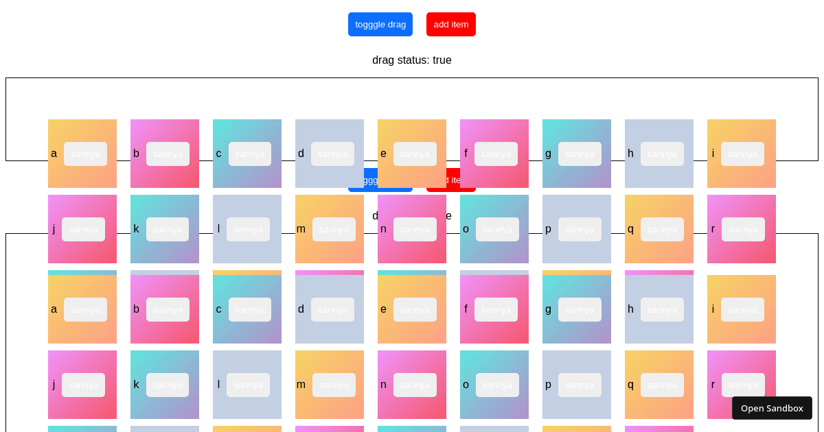 react-grid-rearrange (forked) - Codesandbox