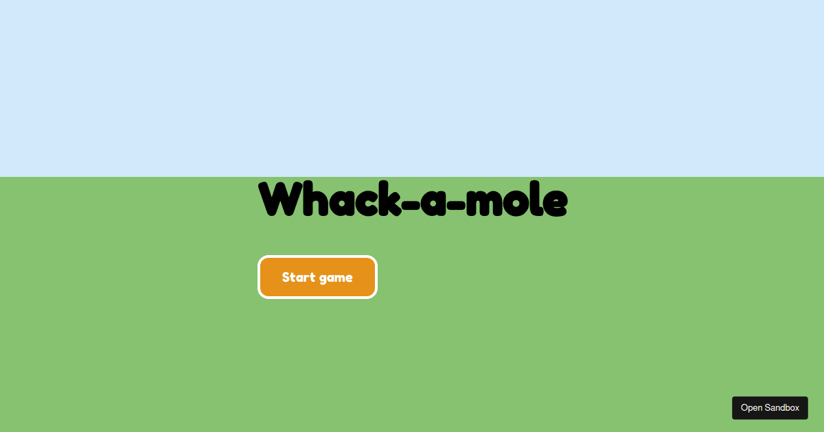 whack-a-mole-react - Codesandbox
