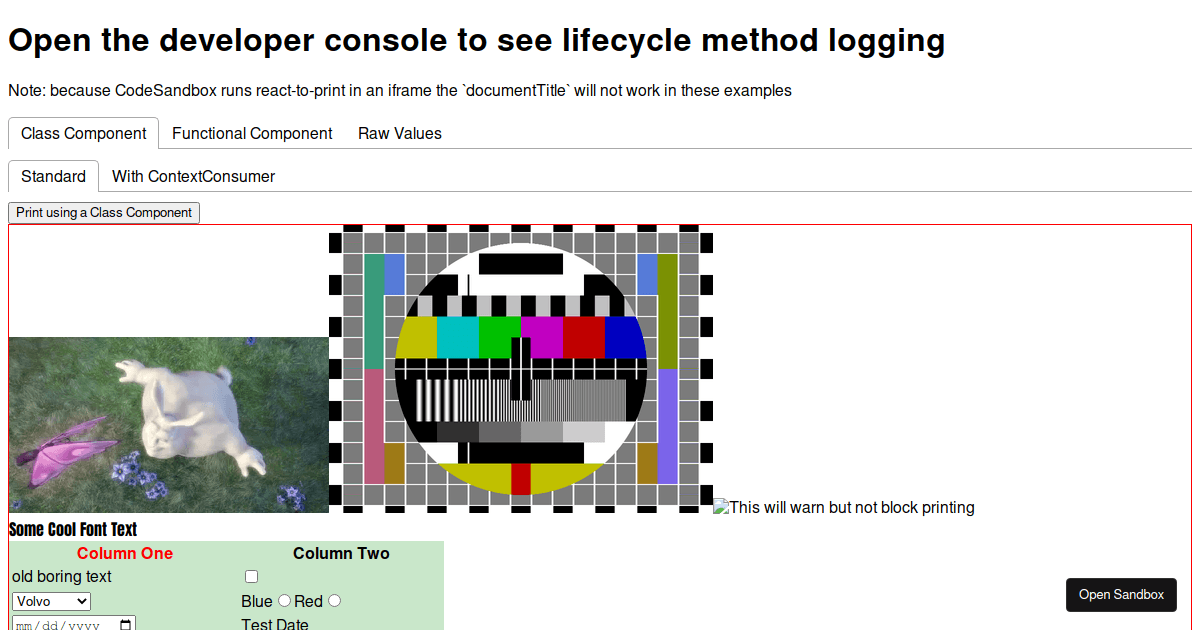 react-to-print (forked) - Codesandbox