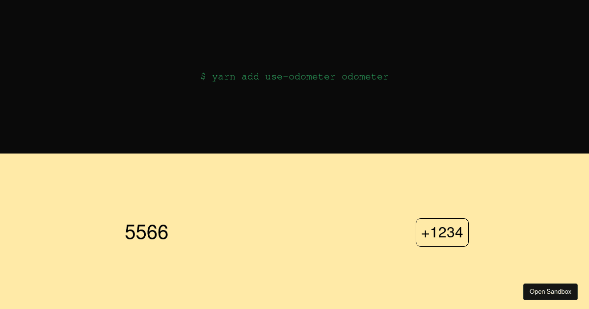 use-odometer demo - Codesandbox