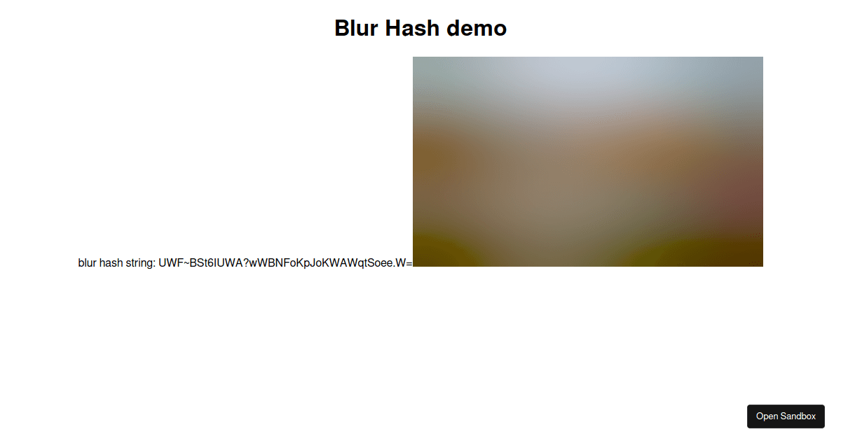 blur-hash demo - Codesandbox