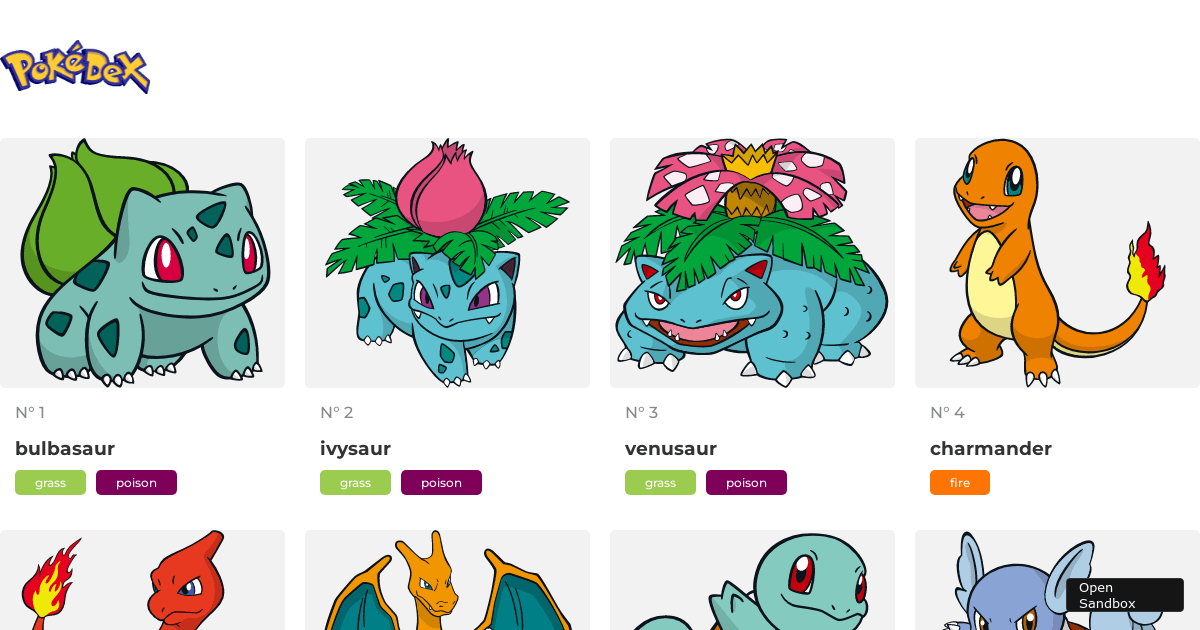 pokedex - Codesandbox