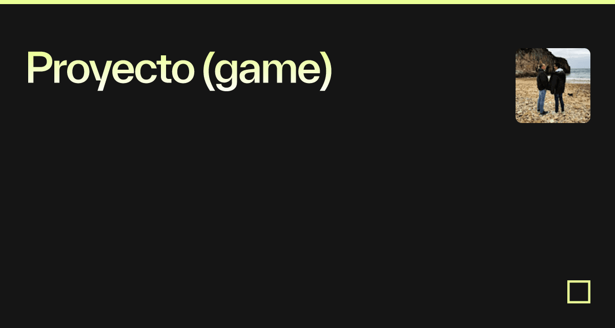 Proyecto (game) - Codesandbox