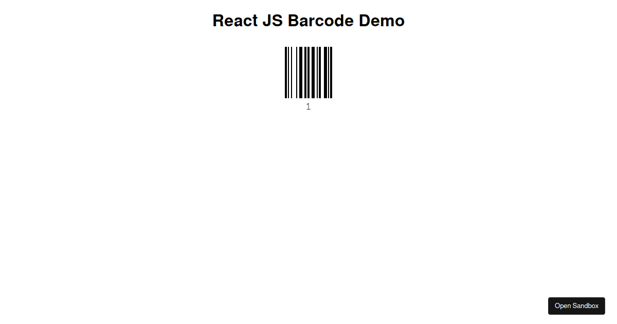 react-jsbarcode (forked) - Codesandbox