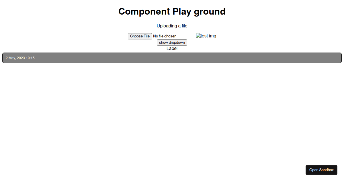 Component Libray Typescript Codesandbox