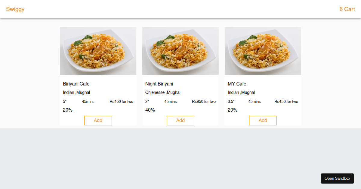 swiggy - Codesandbox