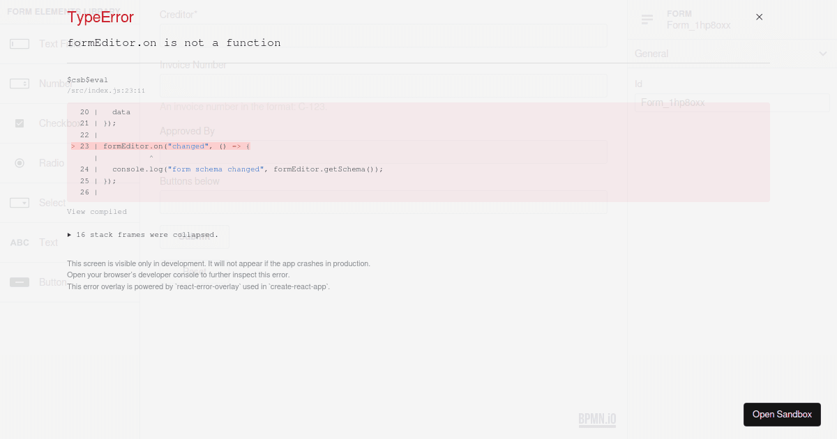Form Js Editor Demo Forked Codesandbox