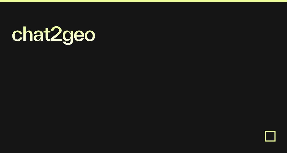 chat2geo - Codesandbox