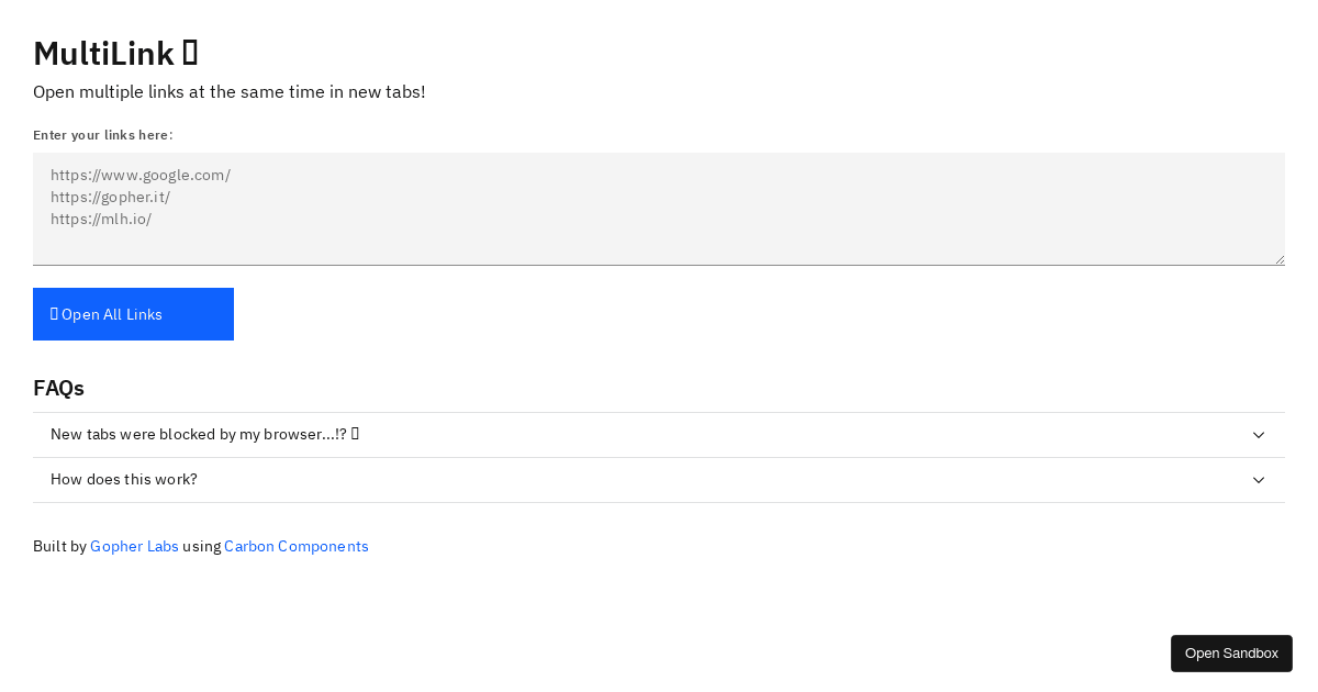 multilink - Codesandbox