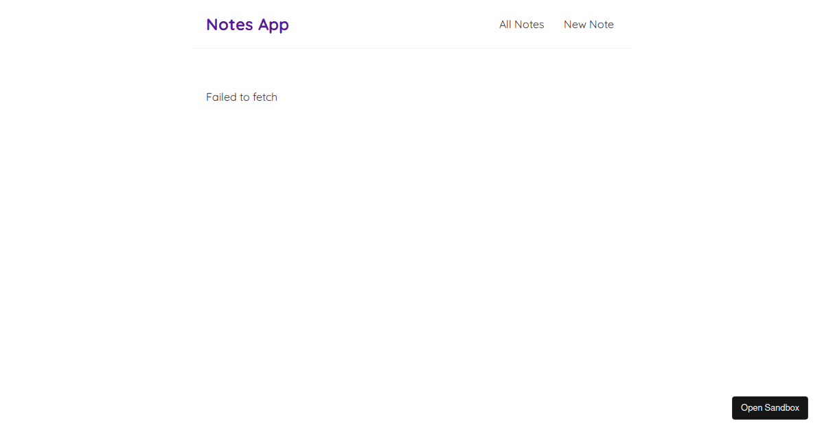 React Notes App Codesandbox