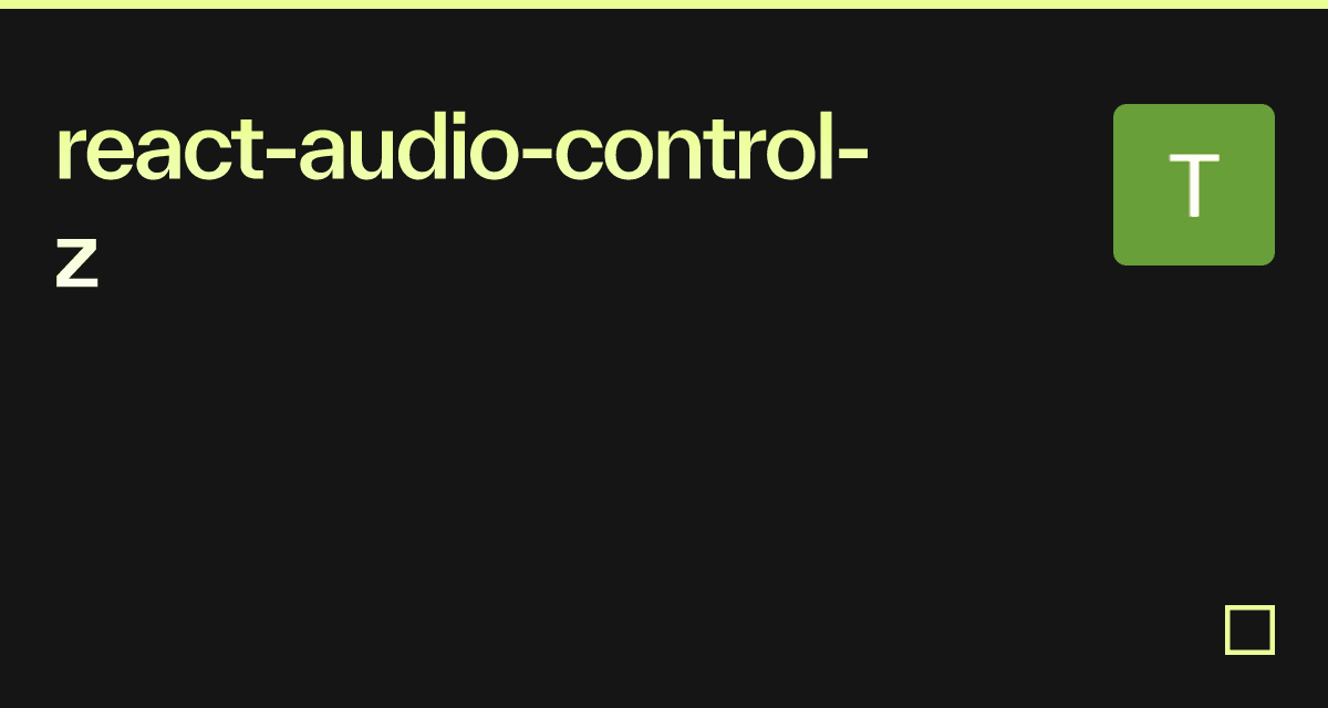 react-audio-control-z - Codesandbox