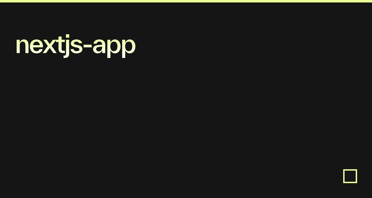 nextjs-app - Codesandbox