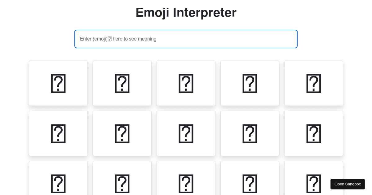 emoji-interpreter - Codesandbox