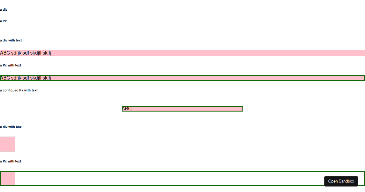 Posize v.s div - Codesandbox