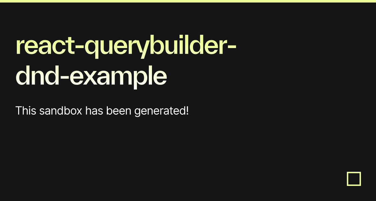 react-querybuilder-dnd-example - Codesandbox